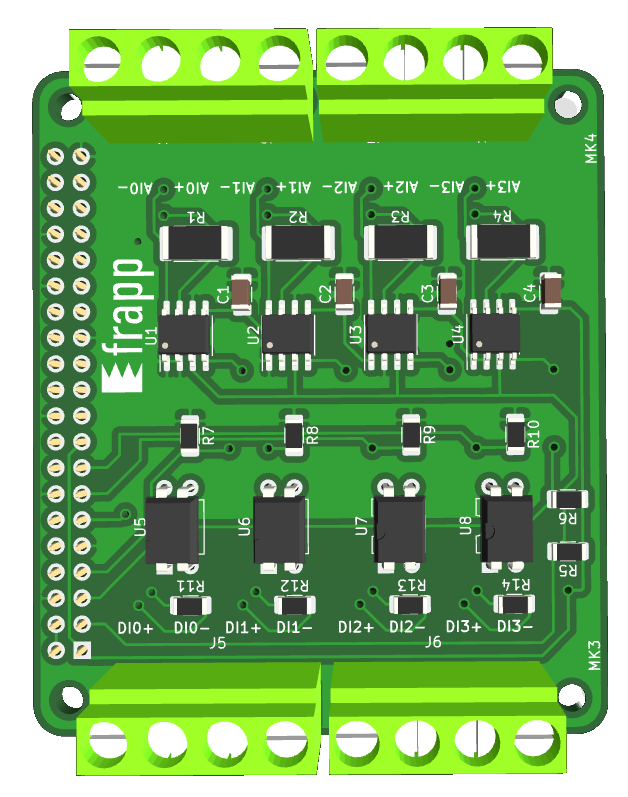 raspberry industrial analog input 4-20mA, 0-10V, 39,95